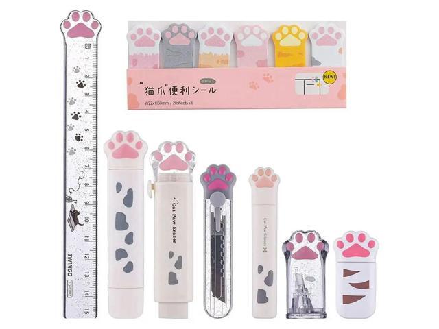 Click here for 8 Pcs Cute Cat Paw Stationery Set Kawaii School Su... prices