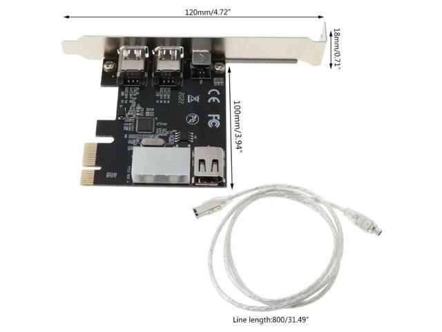 Click here for PCI-e 1X IEEE 1394A 4 Port(3+1) Firewire Card Adap... prices