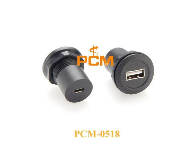 Click here for Round Panel Mount USB Female to Micro-B Female Con... prices
