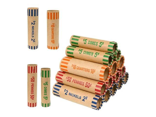 Click here for Preformed Coin Wrappers Rolls-128 Pcs Assorted Hea... prices