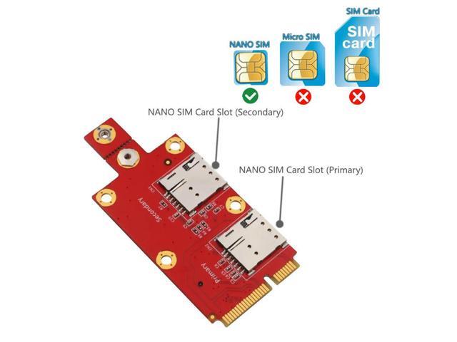 Click here for M.2 Key B to Mini PCI-e Adapter with 2 NANO SIM Ca... prices