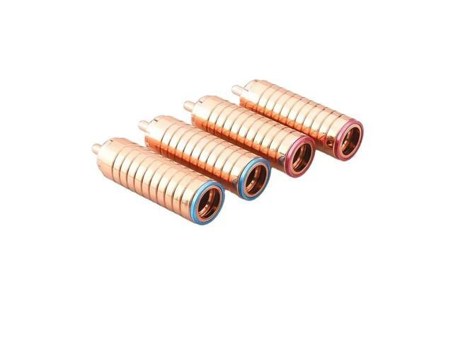 Click here for For RCA Interconnect Plug 4/Pcs For Red Copper Pla... prices