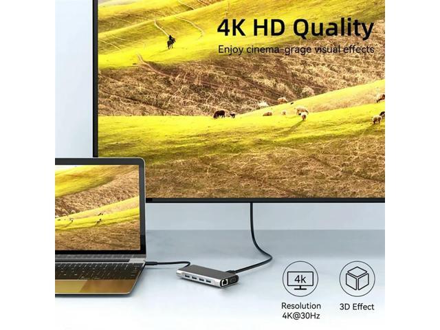 Click here for 11 In 1 Type-C USB 3.0 Hub Multi-Port Laptop Docki... prices