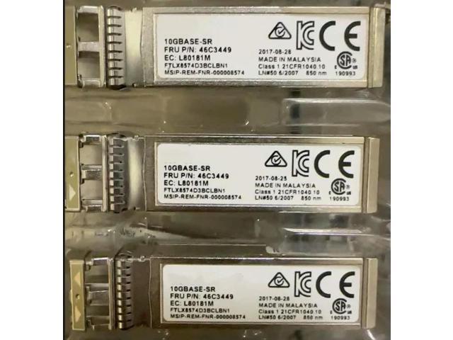 Click here for 10PCS 46C3449 Blade 10GB SFP+ 10GBASE-SR 46C3448 prices