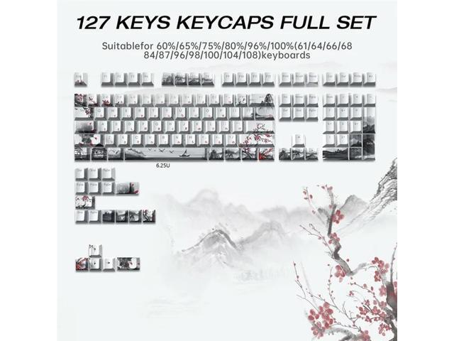 Click here for Mechanical Keyboard Custom Keycap Set 127 Keys PBT... prices