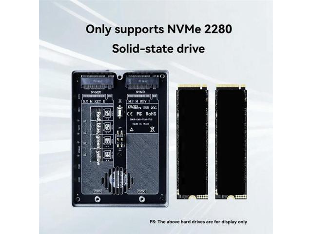 Click here for External Hard Disk Case Box For Dual Bay Nvme SSD... prices