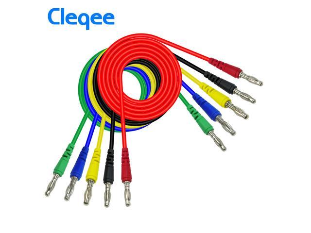 Click here for Cleqee P1043 1M 5color Double 4mm Banana plug Test... prices
