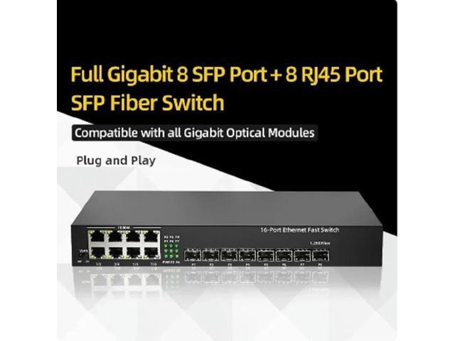 Click here for ZJ Full Gigabit 8 SFP Port + 8 RJ45 Port SFP Fiber... prices