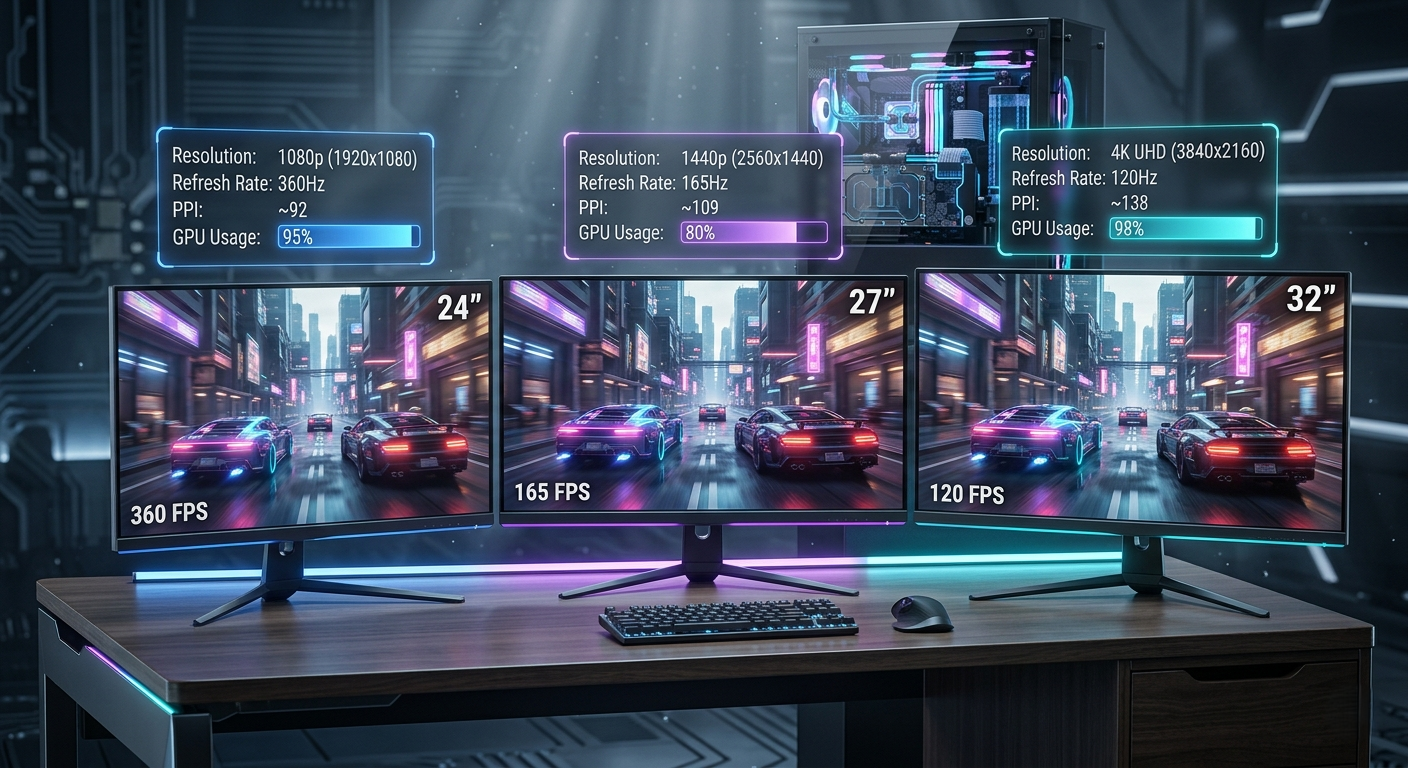 Gaming Monitor Resolution Guide 2026: 1080p vs 1440p vs 4K Refresh ...