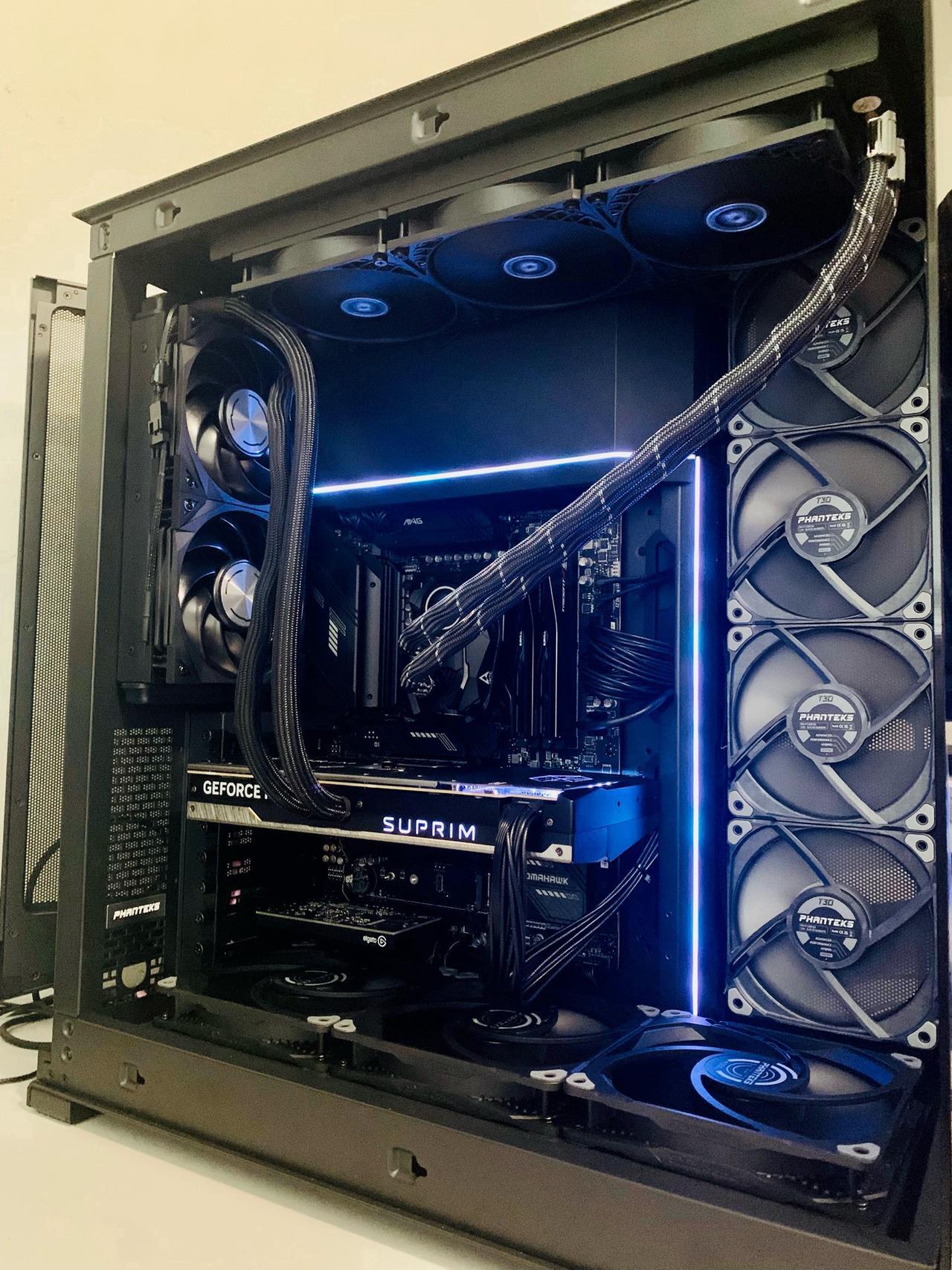 Completed dual push/pull aio NV7 Build : r/Phanteks