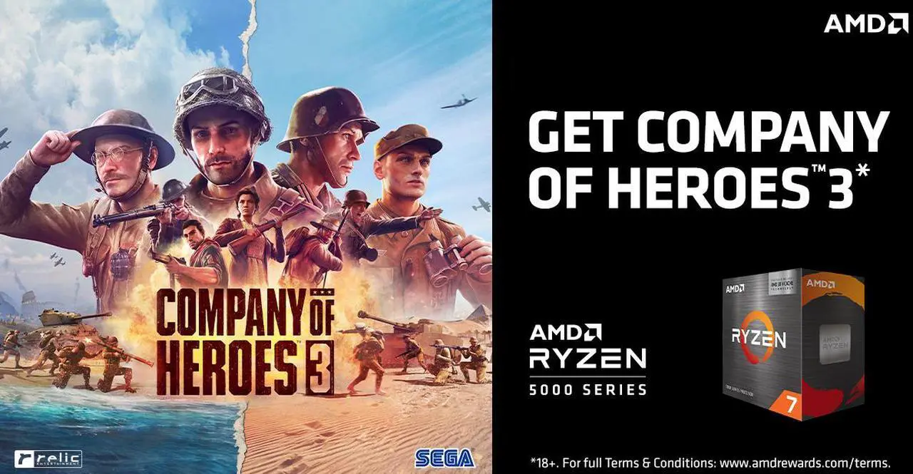 AMD Gift - Ryzen 5000 Series CPU - Company Of Heroes 3 Game Bundle - Q1'2023 - Newegg.com