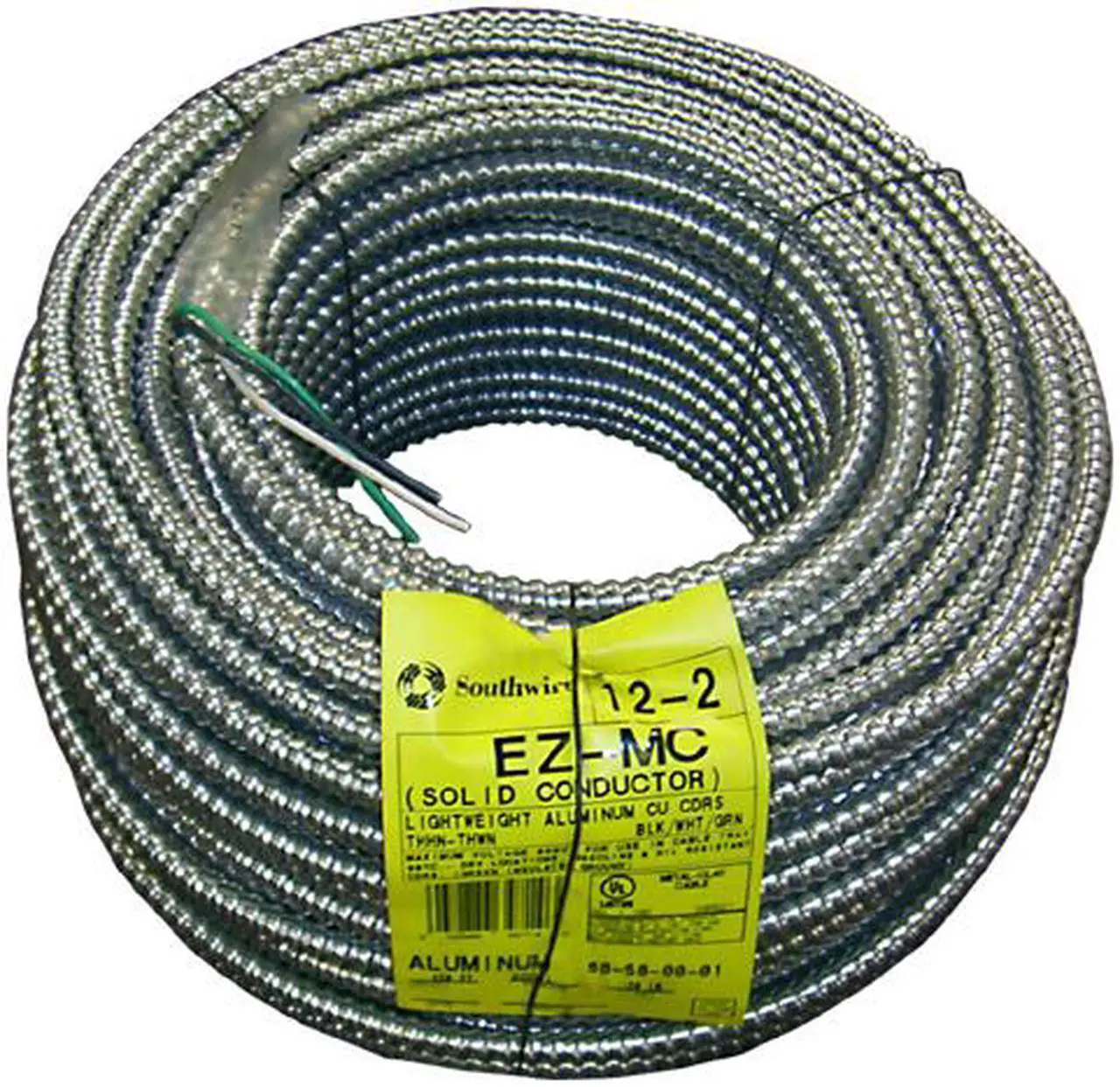 Southwire 68580001 Aluminum Clad Type MC Cable 2 Conductor - Newegg.com