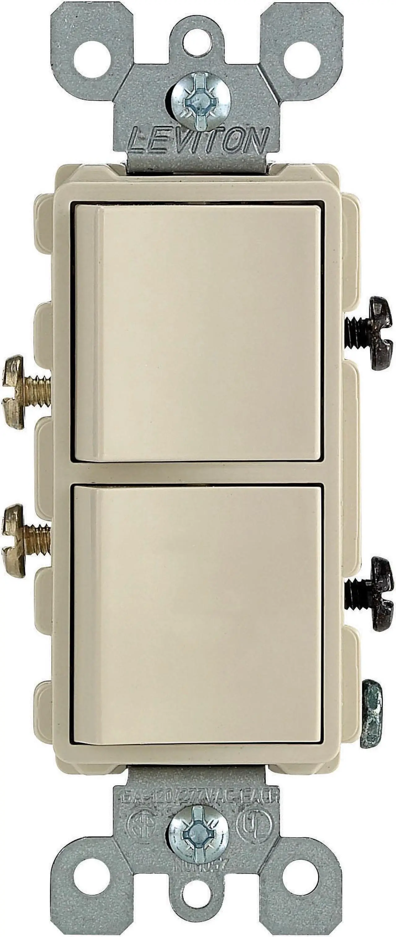 Leviton 15 Amp Ivory Decora Dual Switch - Newegg.com