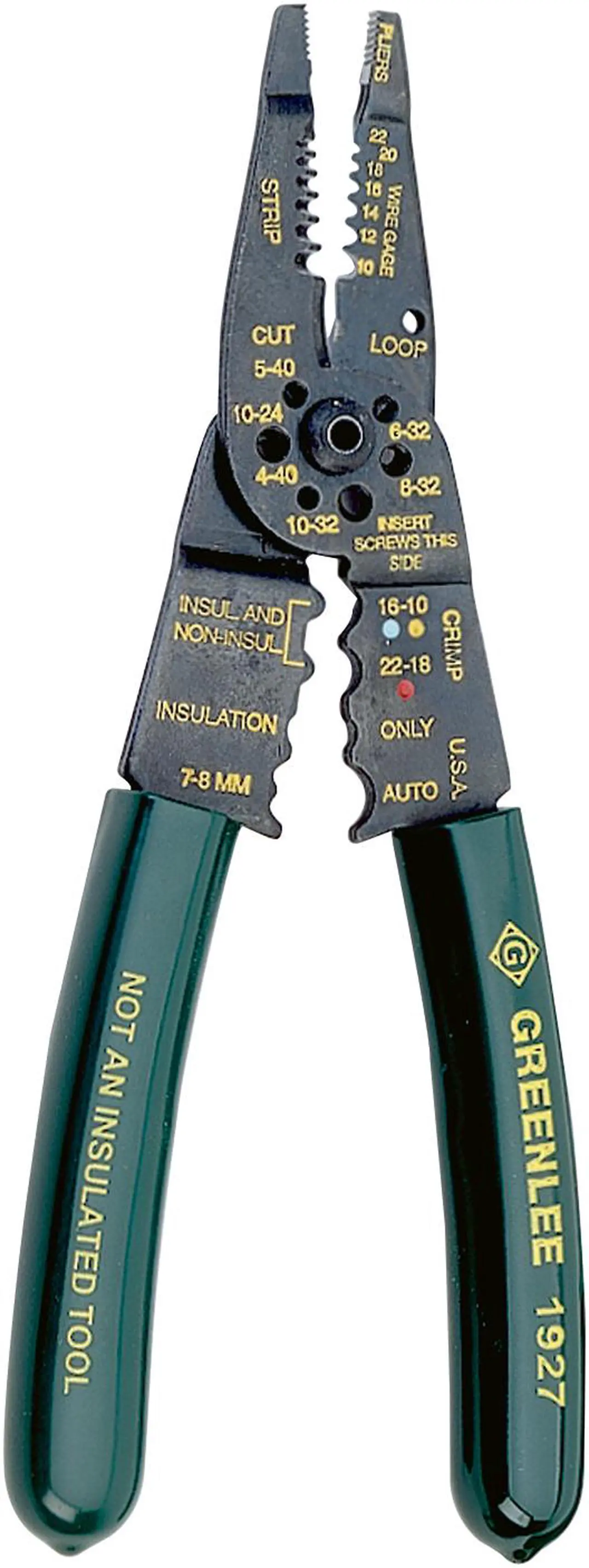 Greenlee Textron 1927 Stripping & Crimping Combination Tool - Newegg.com