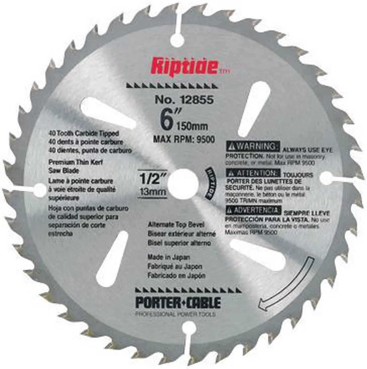 Porter Cable 12850 6" 18T Riptide™ Circular Saw Blade - Newegg.com