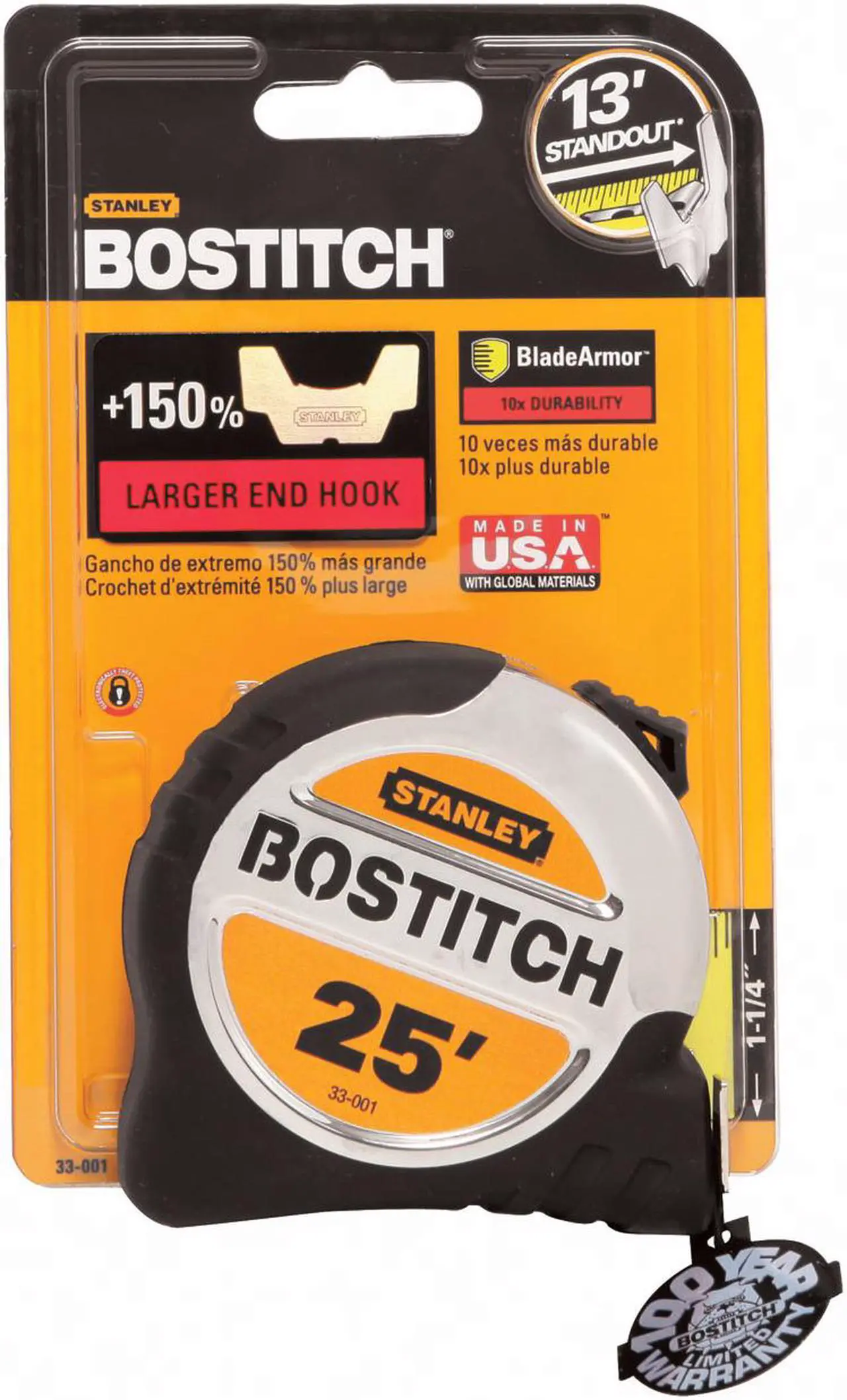 Bostitch Stanley 33-001 1-1/4" X 25' Bostitch® Bi-Material Tape With ...