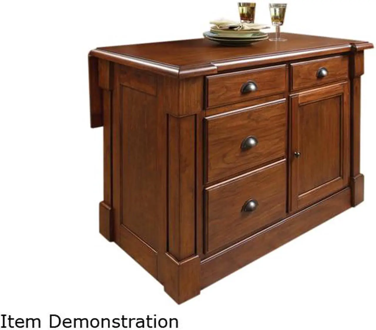 Home Styles 5520-94 Aspen Rustic Cherry Kitchen Island - Newegg.com