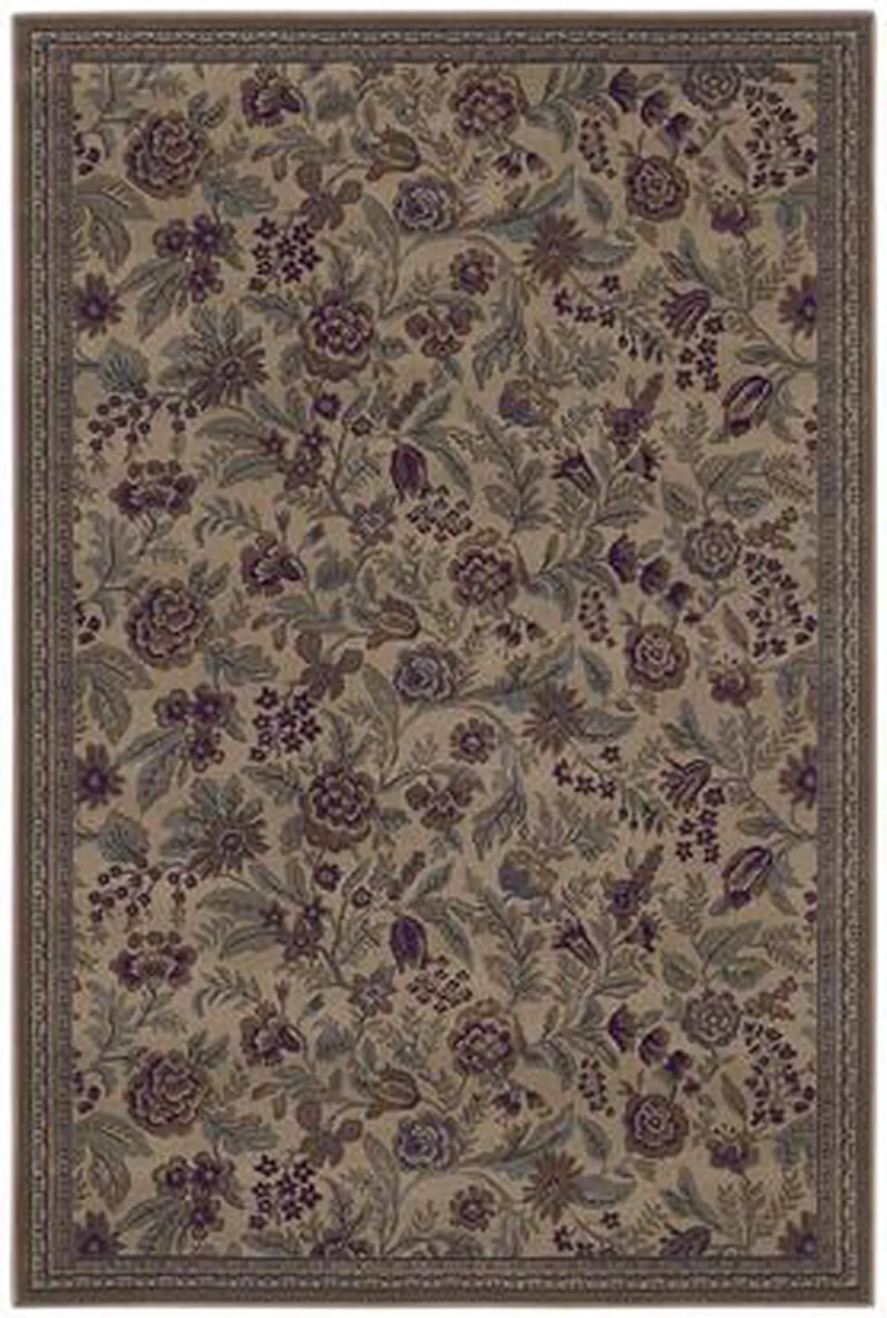 Shaw Living Woven Expressions Gold English Floral Area Rug Sand 3'11" x ...