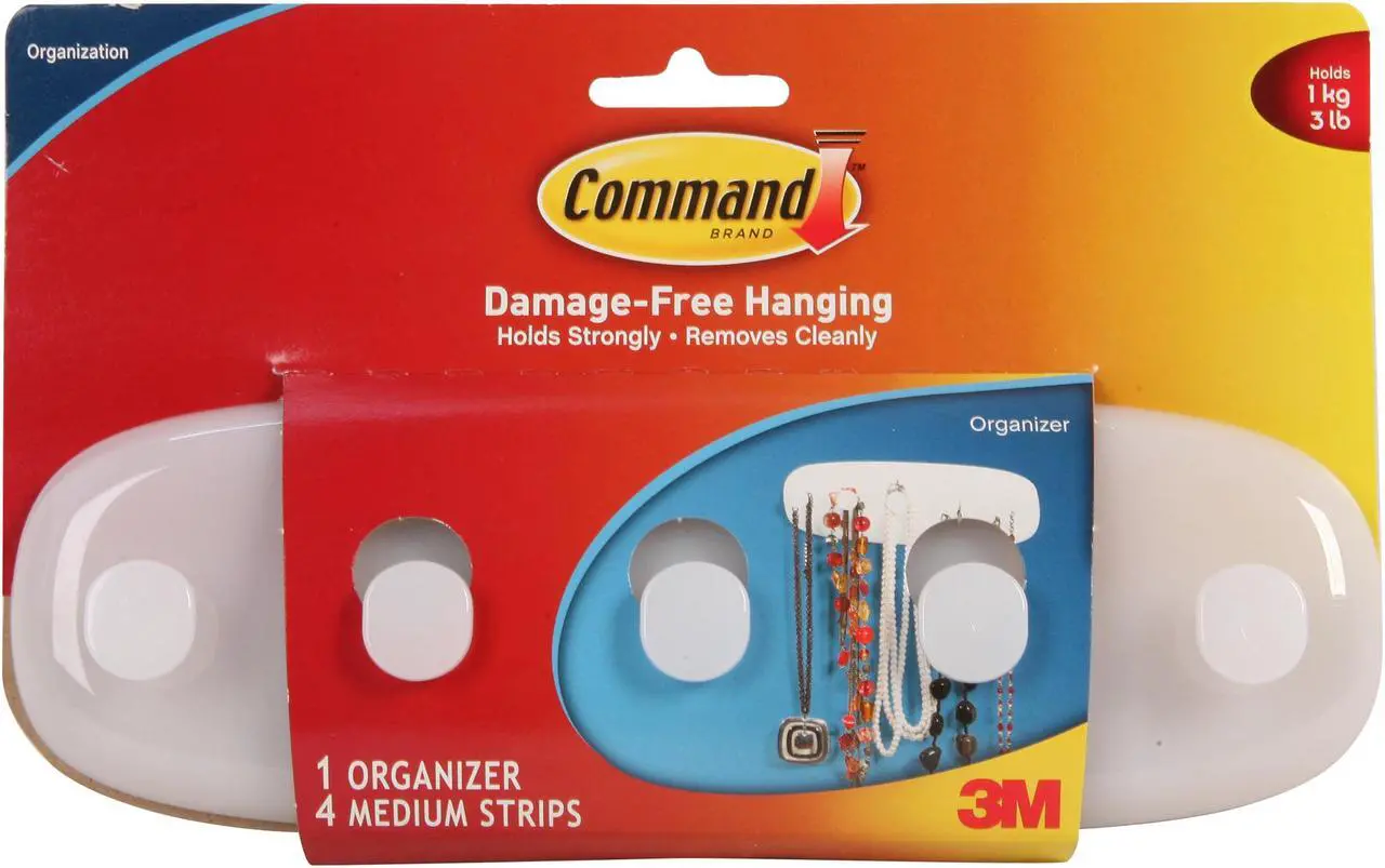 3M 17704 Command Key Holder 1 holder, 4 strips - Newegg.com