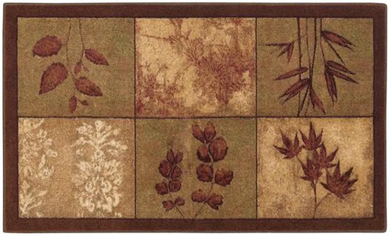 Mohawk Home New Wave Leaf Array Rug Brown 30"X50" 10486 426 030050 ...
