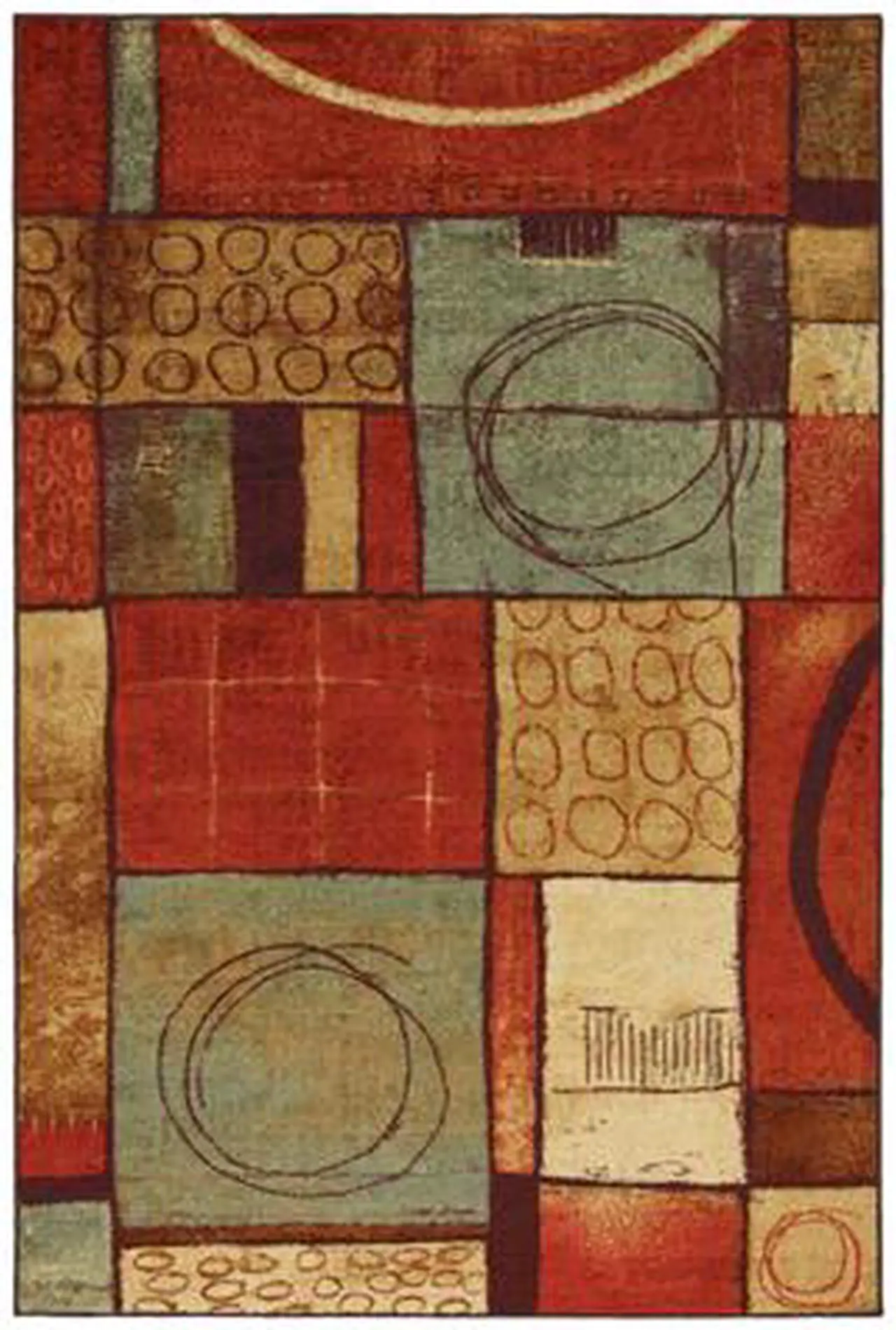 Mohawk Home Strata Strata Loose Ends Rug Red 96" x 60" x 0.4375" 58110 ...