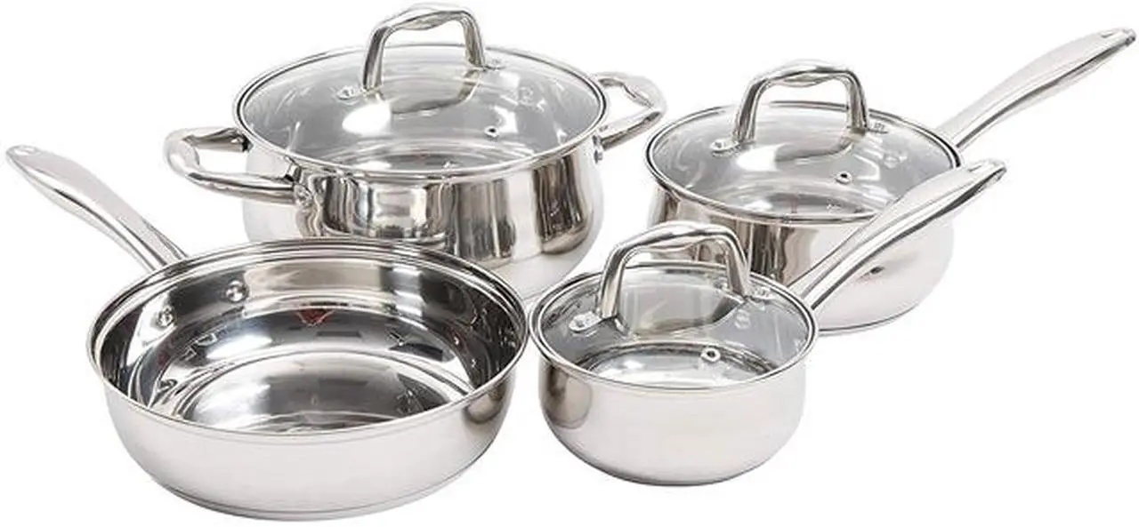 Sunbeam Branson 7 Piece Cookware Set, Stainless Steel - Newegg.com