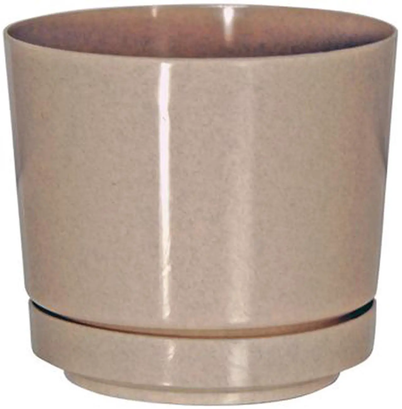 Dynamic Design 10" Sand Hi-Gloss Finish Planters Full Depth - Newegg.com