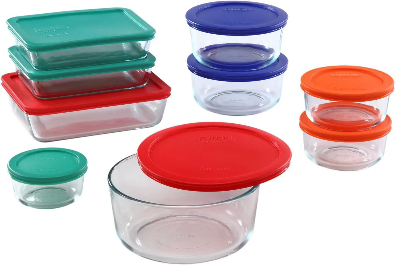 Pyrex 18-piece Glass Food Storage Container Set with Lids - Newegg.com