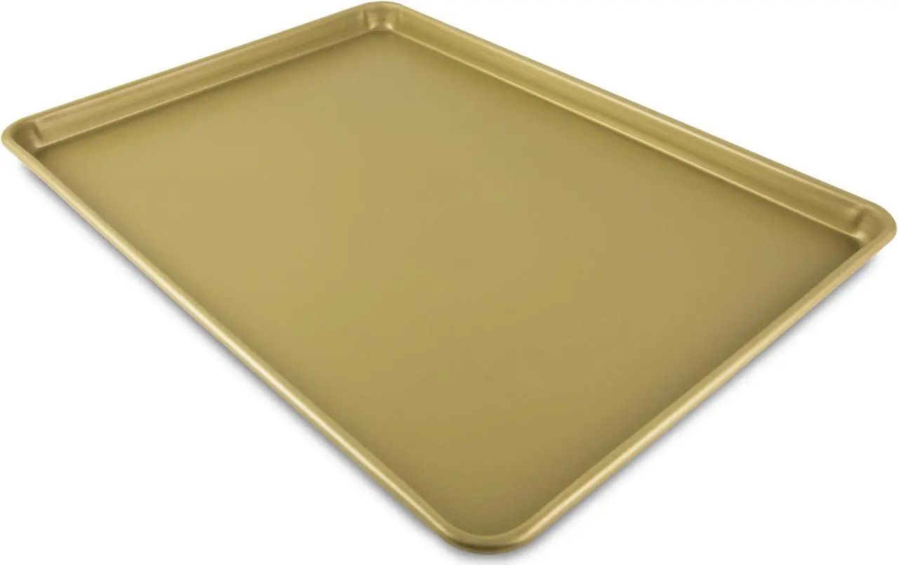 NUCU Large Gold-Coated Nonstick Sheet Pan 21.00" x 15.00" x 1.00 ...