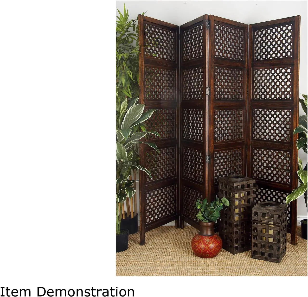 UMA Enterprises 305676 Wood 4 Panel Screen, 80"W, 72"H - Newegg.com