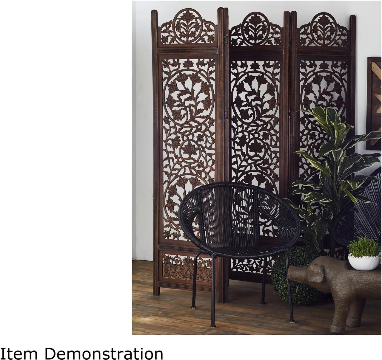 UMA Enterprises 304122 Wood 4 Panel Screen, 80"W, 72"H - Newegg.com