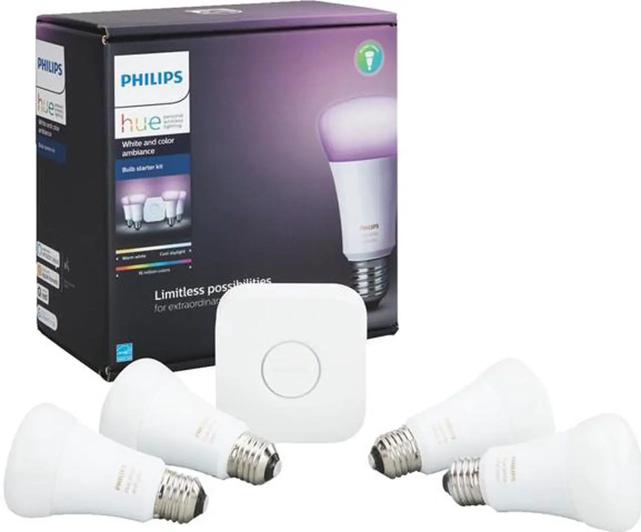 Philips Hue White and Color Ambiance Starter Kit E26 - Newegg.com