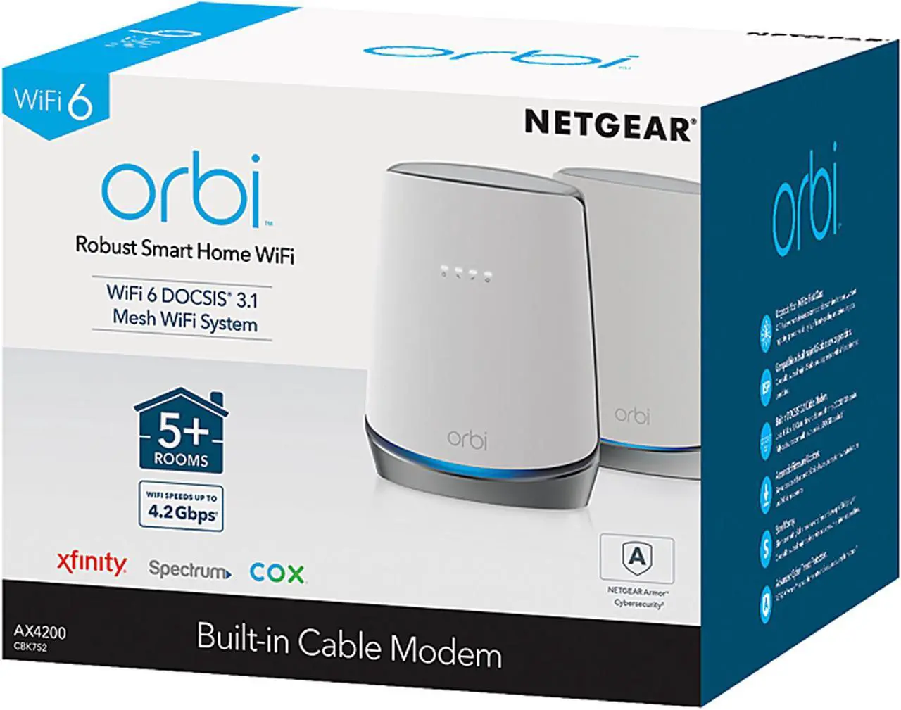 Open Box: NETGEAR Orbi Whole Home WiFi 6 System with DOCSIS 3.1 Built ...