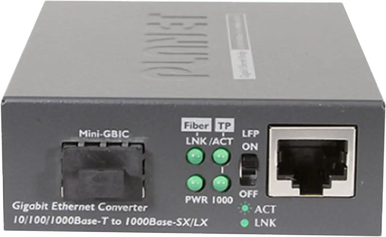 PLANET GT-805A 10/100/1000Base-T to 1000FX (SFP) Media Converter ...