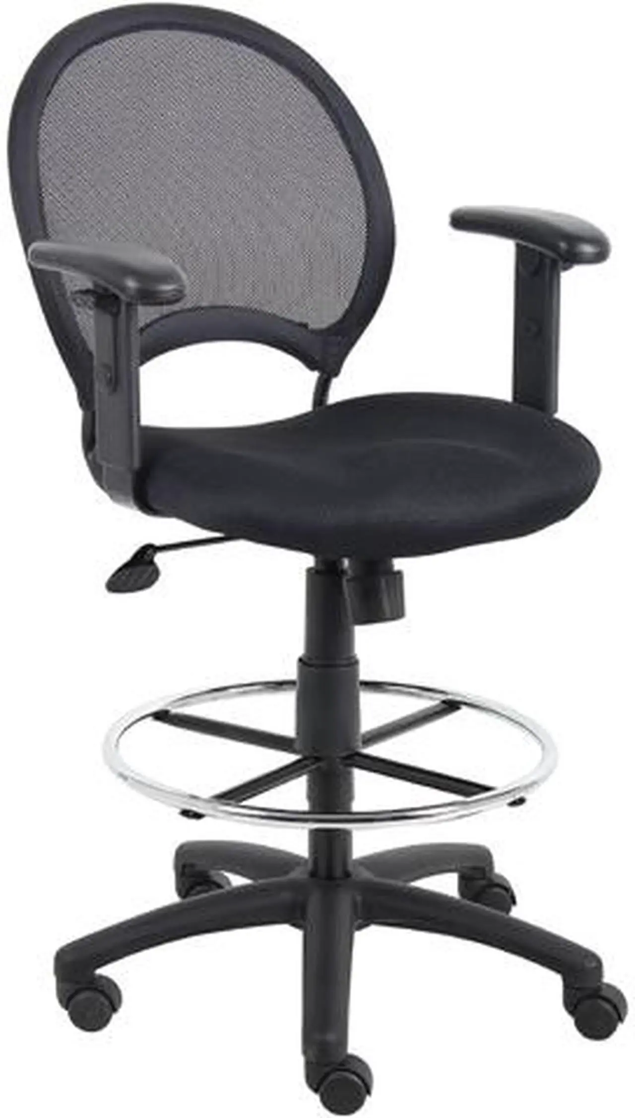 Mesh Back Drafting Stool with Adjustable Arms - Newegg.com