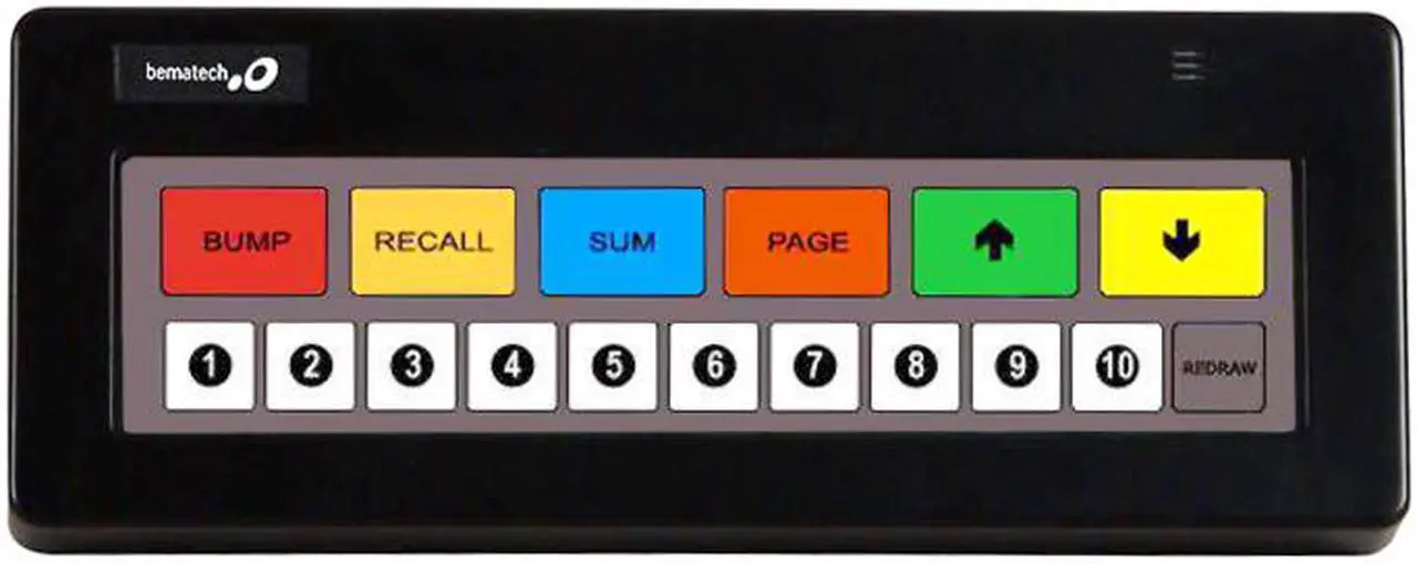 Bematech KB1700 Bump Bar with B Legend Sheet, PS/2 Interface, RJ-RJ Cable, Black - KB1700B-BK ...