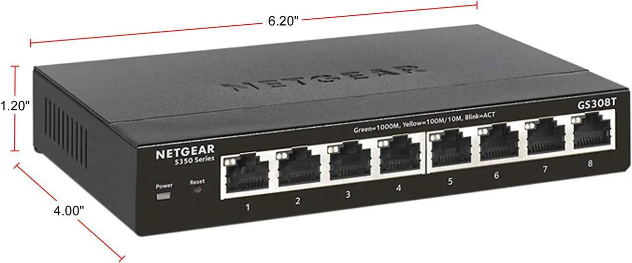 Open Box: NETGEAR S350 GS308T-100NAS 8-Port Gigabit Ethernet Smart ...