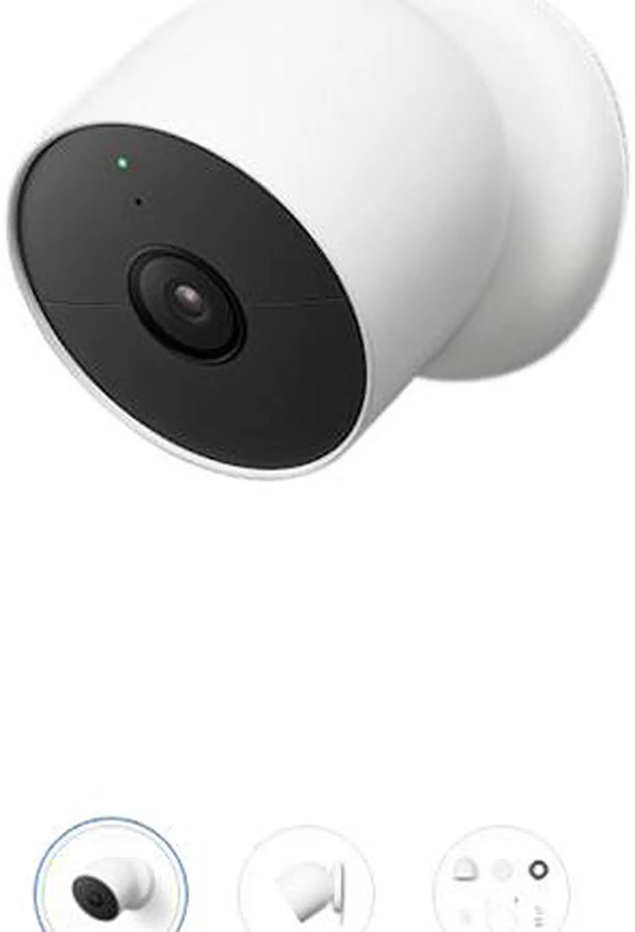 Google Nest GA01317-US Camera Battery Outdoor/Indoor 2-Way Talk IP54-Rated Dust & Water ...