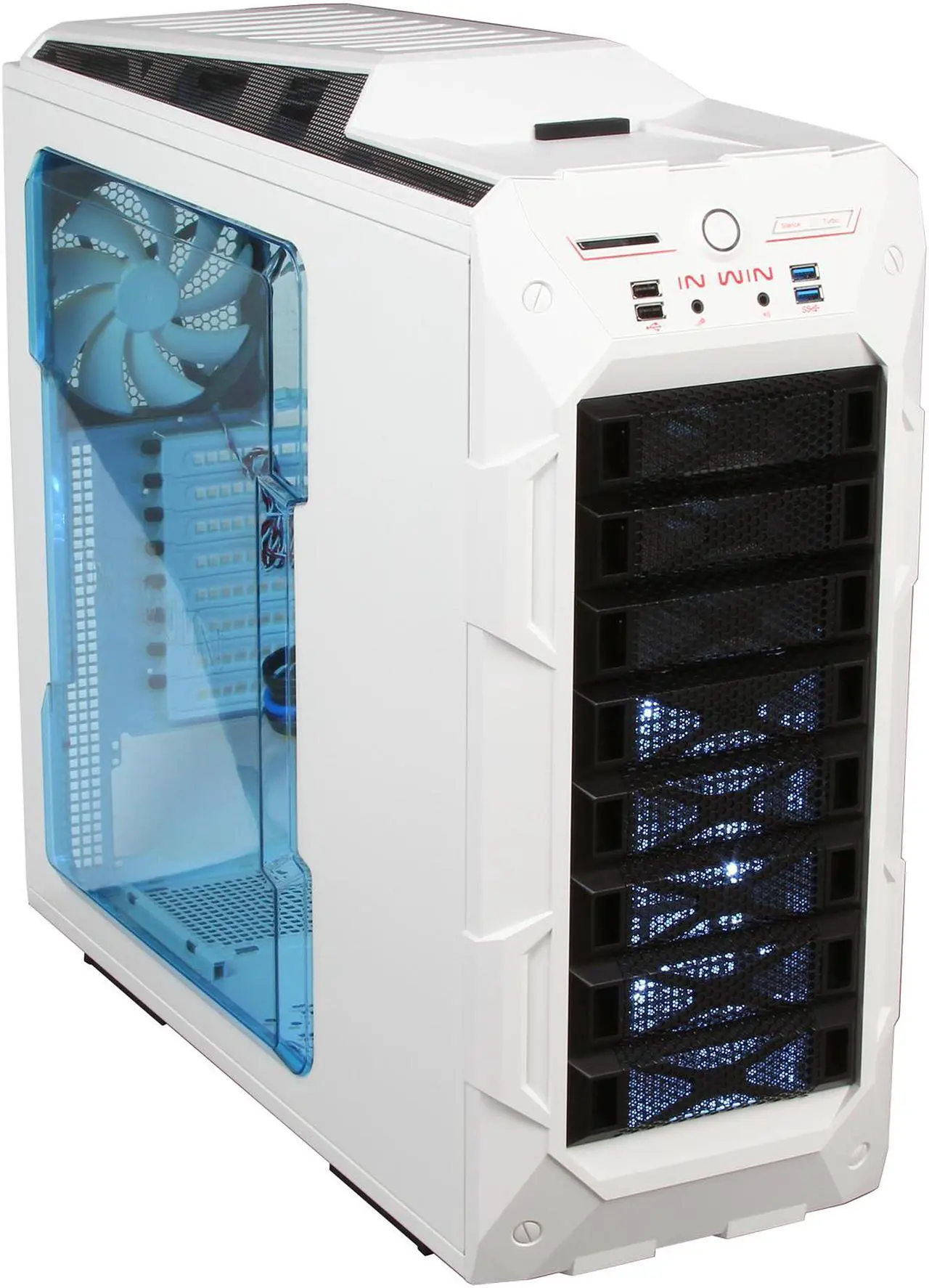 IN WIN GRone White 0.8mm SECC Steel ATX Full Tower Computer Case ...