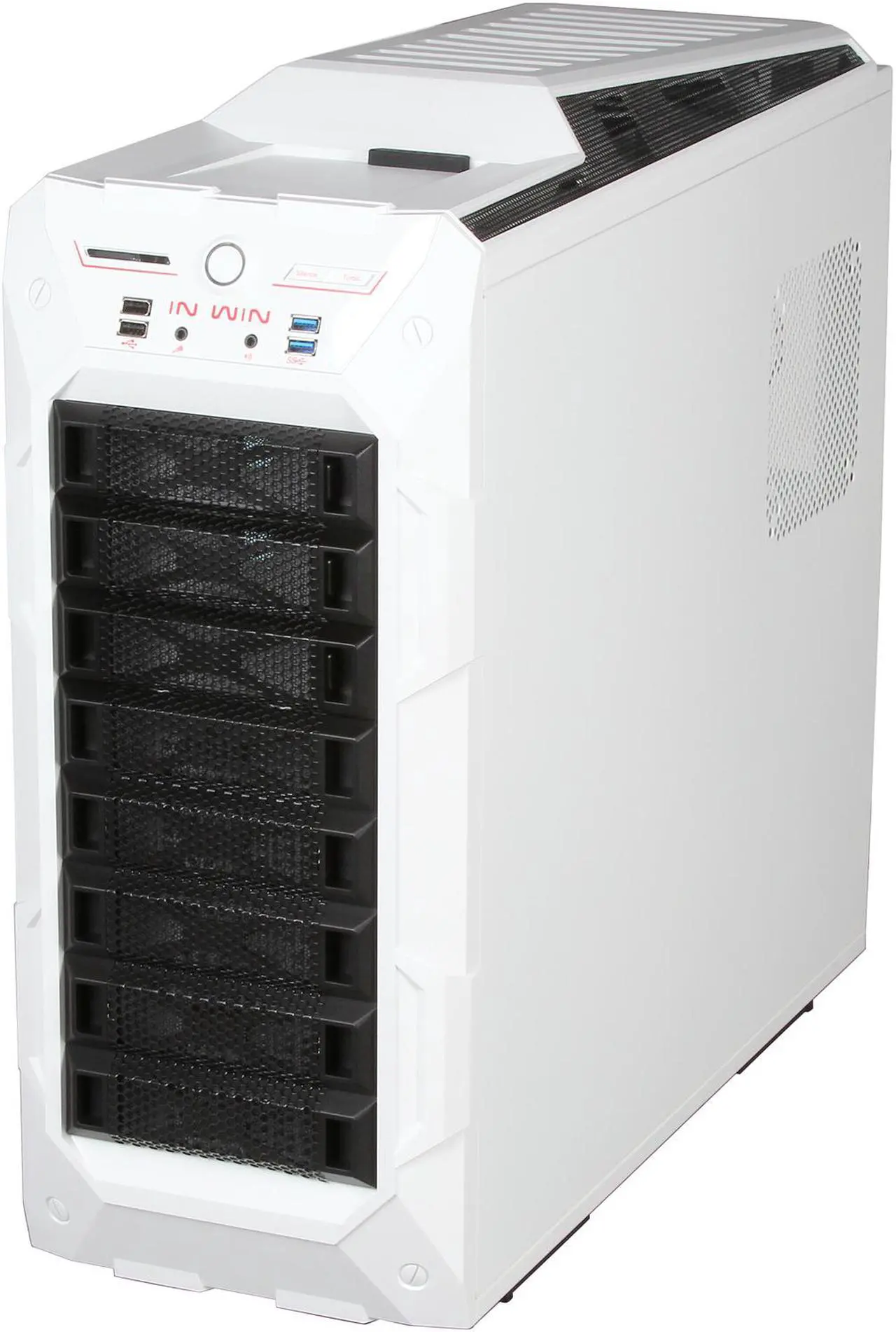 IN WIN GRone White 0.8mm SECC Steel ATX Full Tower Computer Case ...