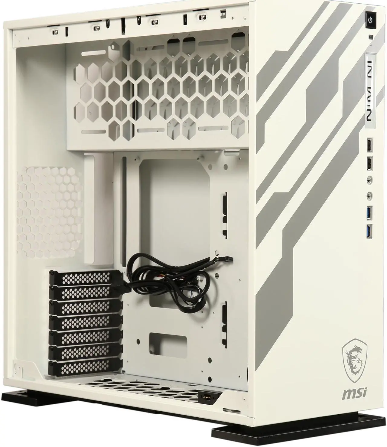 IN WIN 303 MSI Dragon White SECC / Tempered Glass ATX Mid Tower ...