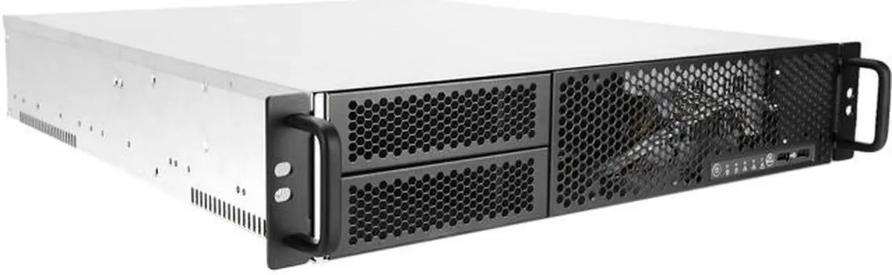 IN WIN IW-R200-02N Silver 2U Rackmount Open-Bay 2U Short Depth Server ...