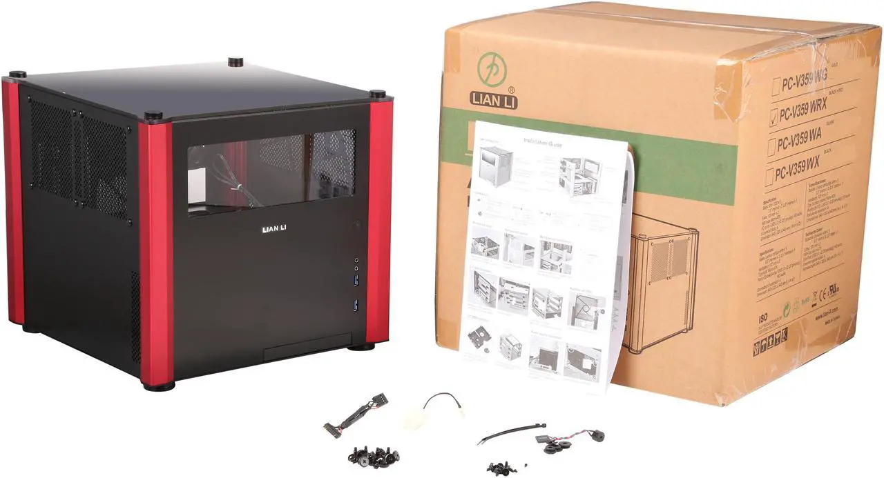 LIAN LI PC-V359WRX Black / Red Computer Case - Newegg.com