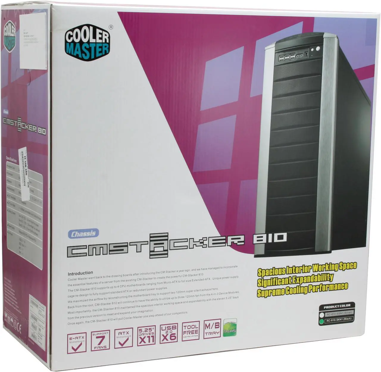 Cooler Master Stacker 810 RC-810-KKA1-GP Black Computer Case - Newegg.com