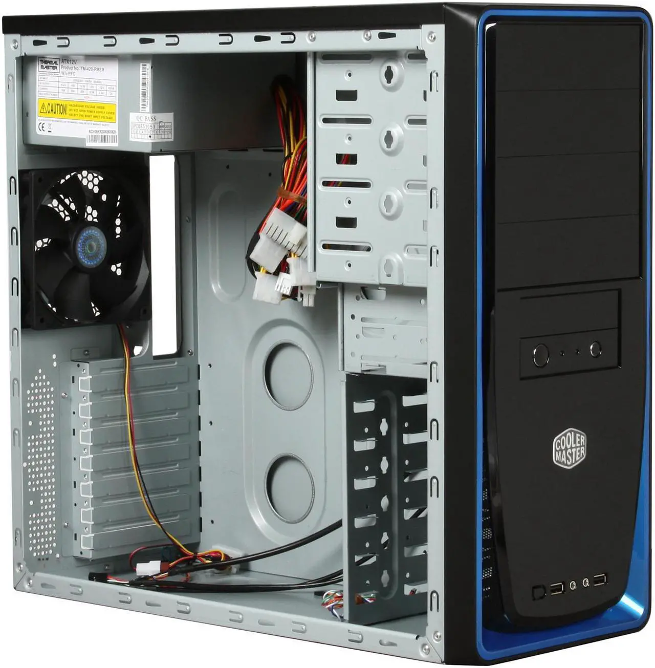 Cooler Master Elite 310 RC-310-BKR2-GP Black with blue front panel Computer Case - Newegg.com