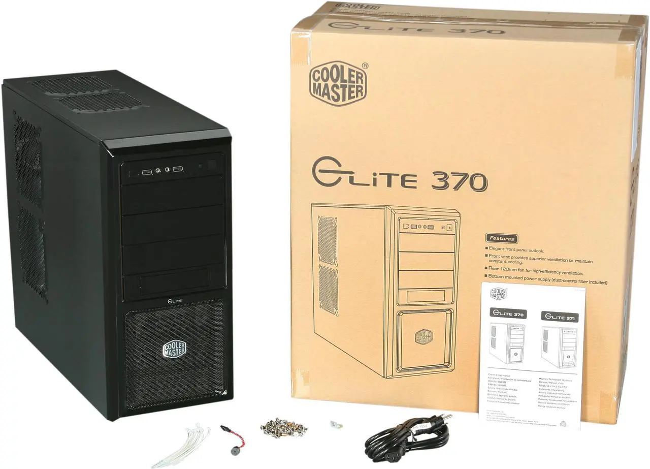 Cooler Master Elite 370 RC-370-KKR400 Black Computer Case - Newegg.com