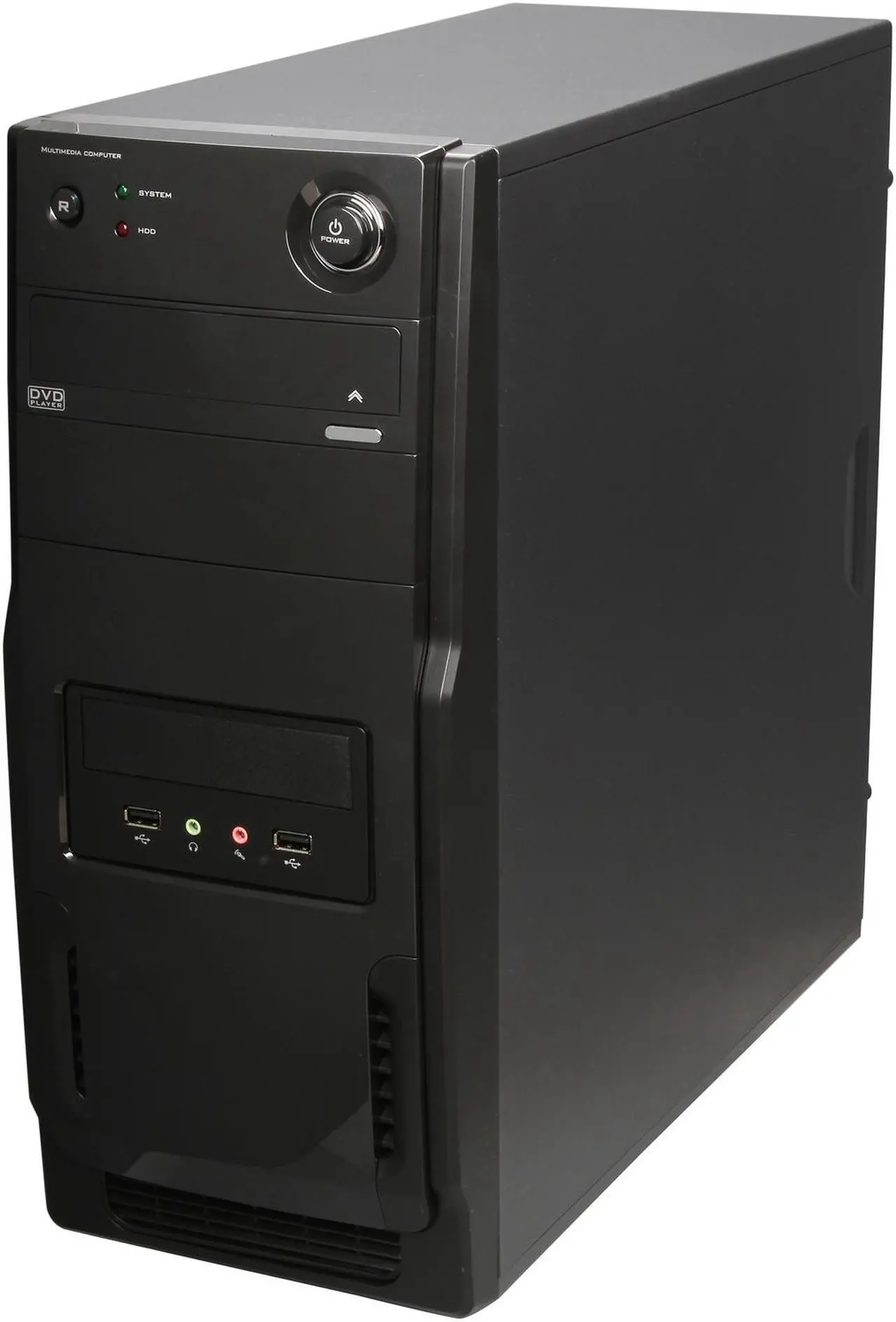Compucase Voyager Black Steel ATX Tower Computer Case with HD Audio ...