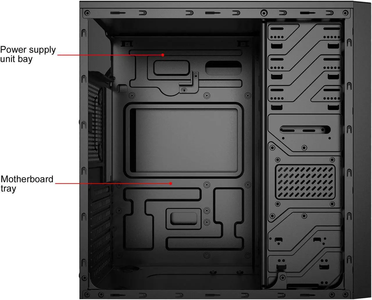 Open Box: Compucase HEC HX300 Mid Tower with Full Transparent Acrylic ...