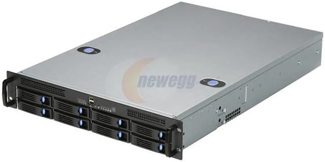 Chenbro Case RM21508B (RM21508T2-T) 2U DP, with 8 x H/S HDDs, SAS/SATA ...