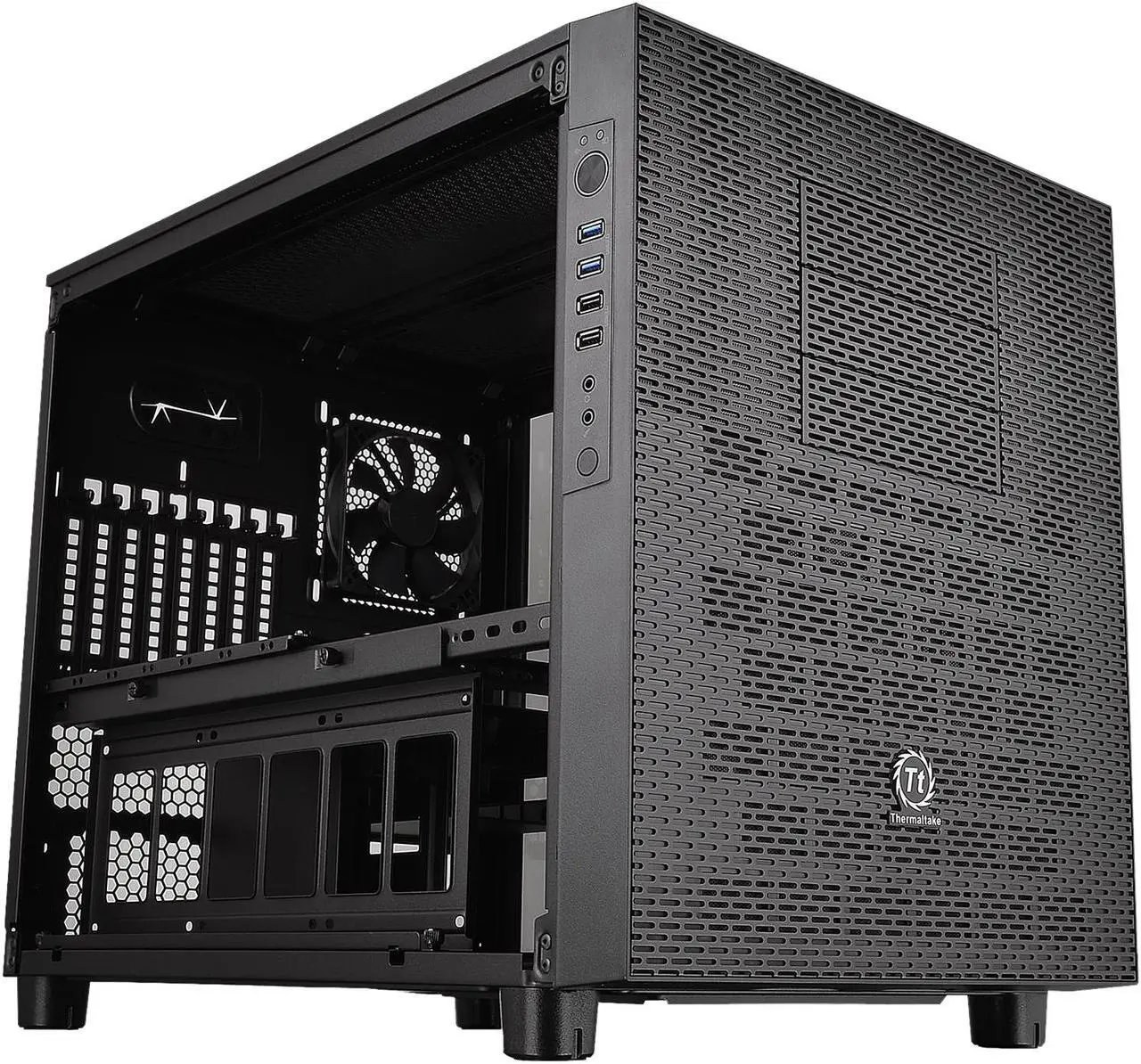 Thermaltake Core X5 Tempered Glass Edition E-ATX Stackable Black Cube ...